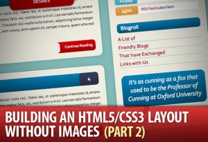 Build a HTML5/CSS3 Website Layout Without Images – Part 2