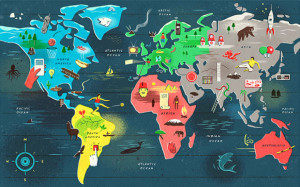 Beautiful Map Illustration Design Inspiration