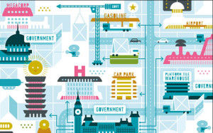 Beautiful Map Illustration Design Inspiration