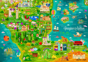 Beautiful Map Illustration Design Inspiration