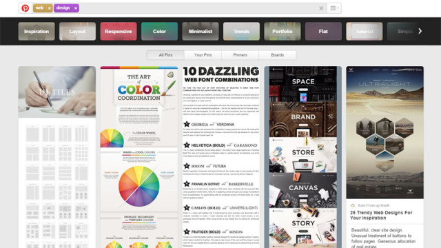 Pinterest-Inspired Cards-Based Web Design Layouts