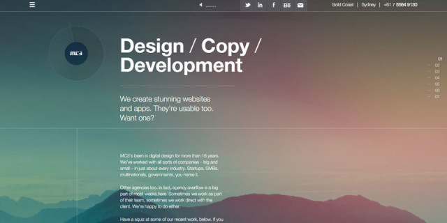 Subtle and Transparent Gorgeous Website Designs with Gradients