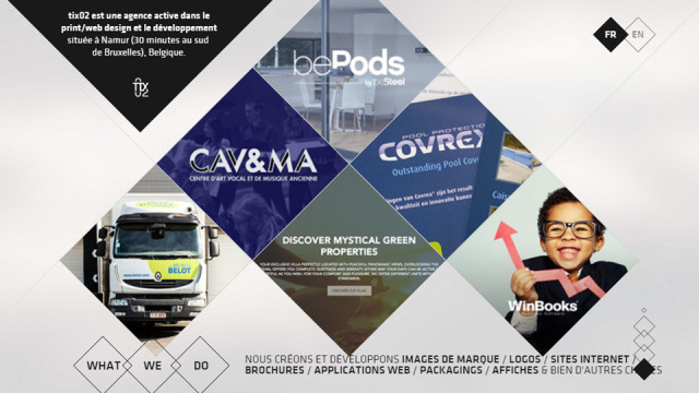 Splendid Website Design with Angled Blocks