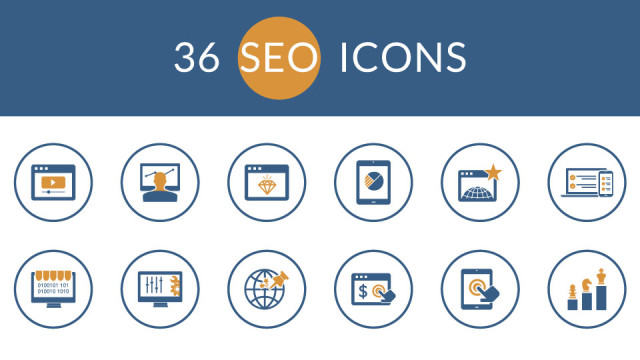 Freebie: Beautiful SEO Icon Set in PSD, SVG and More (36 Icons)