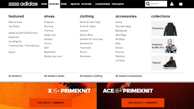 Massive and Feature-Rich Drop-Down Navigation Menus