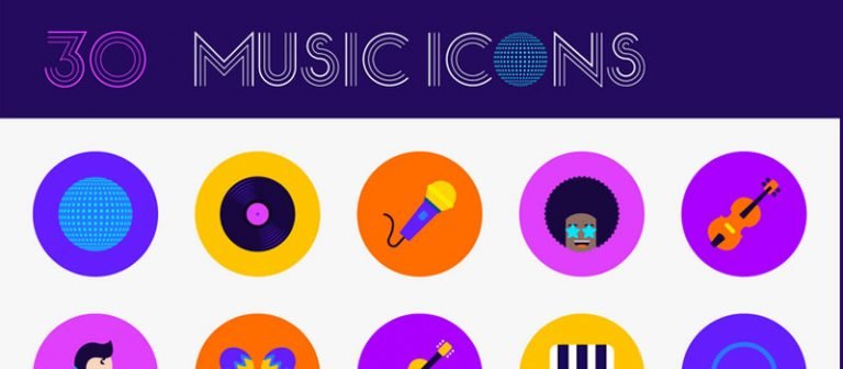 Free Download: 30 Funky Music Icons