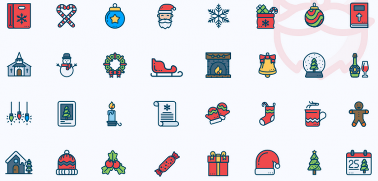 Top 10 Free Christmas Icon Sets to Prepare for the Holidays - Onextrapixel